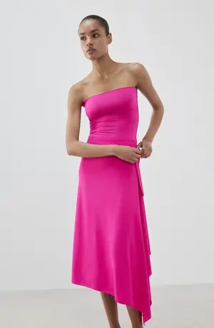 Mango Asymmetric Midi Skirt