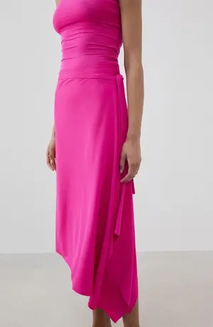 Mango Asymmetric Midi Skirt