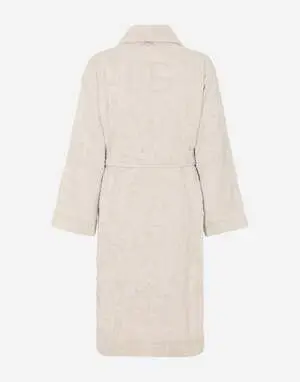 Dolce & Gabbana Bathrobe In Terry Cotton Jacquard