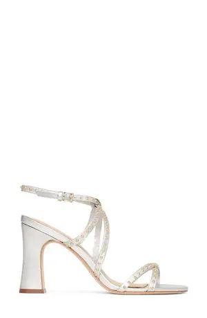 Cinq À Sept Blair Studded Metallic Block Heel Sandals
