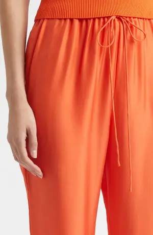 TOCCIN Nela Drawstring Flared Pants - Flame