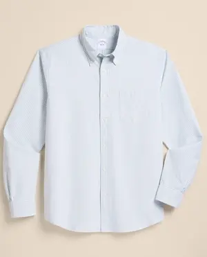 Brooks Brothers Friday Oxford Shirt, Candy Striped - Teal