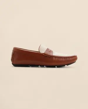 Brooks Brothers S Leather Driving Moccasins Shoes - Medium Brown