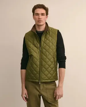Brooks Brothers Brooks Brothers Paddock Diamond Quilted Vest Medium Green