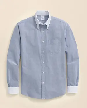 Brooks Brothers Friday Shirt, Oxford With White Collar