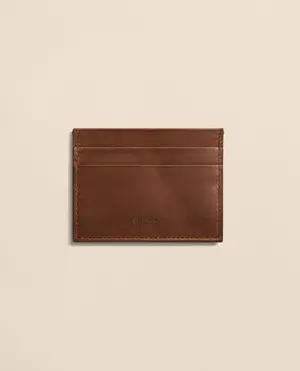 Brooks Brothers Shinola Leather Card Case - Brown