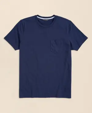 Brooks Brothers Supima Cotton Pocket Crewneck T-shirt - Navy