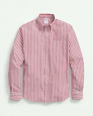 Brooks Brothers Friday Shirt, Poplin Butcher Striped | | Xs Red