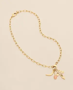 Brooks Brothers Loni Paul Cubic Zirconia & Moonstone Necklace In 14k Plated - Gold