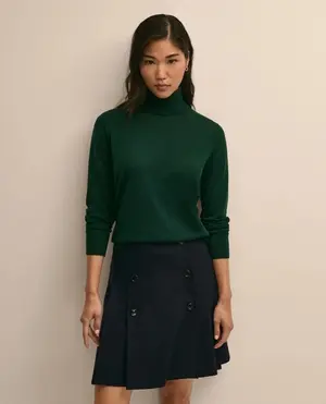 Brooks Brothers Ultimate Merino Wool Turtleneck Sweater - Hunter Green