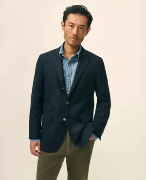 Brooks Brothers Slim Fit Cashmere Fit 1818 Blazer - Navy