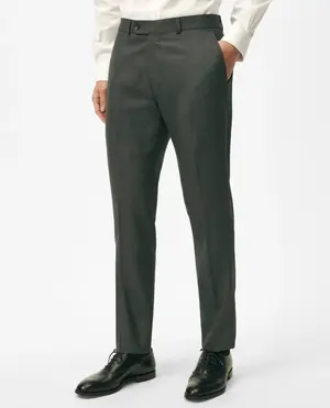 Brooks Brothers Explorer Collection Slim Fit Wool Nailhead Suit Pants - Grey