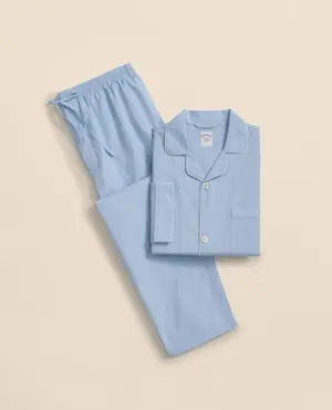 Brooks Brothers Cotton Broadcloth Pajamas - Hydrangea