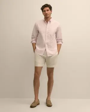 Brooks Brothers Linen-cotton 7" Inseam Shorts - Marshmallow