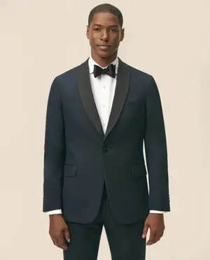 Brooks Brothers Classic Fit Wool 1818 Shawl Collar Tuxedo - Navy