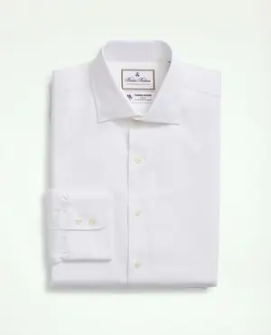 Brooks Brothers X Thomas Mason Cotton Pinpoint Oxford English Collar Dress Shirt - White