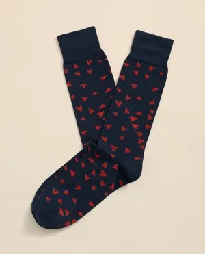 Brooks Brothers Cotton-blend Heart Socks