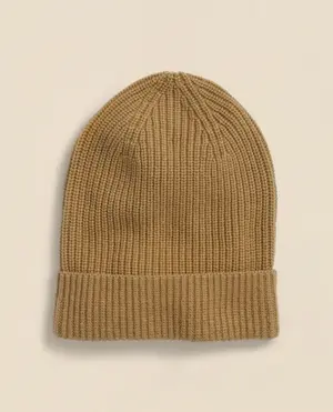 Brooks Brothers Merino Wool Cashmere Beanie - Camel