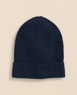 Brooks Brothers Merino Wool Cashmere Beanie - Navy