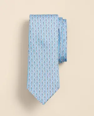 Brooks Brothers Silk Bunny Neck Tie - Light Blue