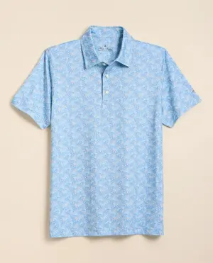 Brooks Brothers Performance Series Vintage Tropical Motif Polo Shirt - Blue
