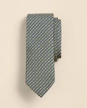 Brooks Brothers S Silk Circle Link Tie - Yellow