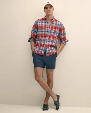 Brooks Brothers 5" Stretch Swim Trunks | | Small - Navy
