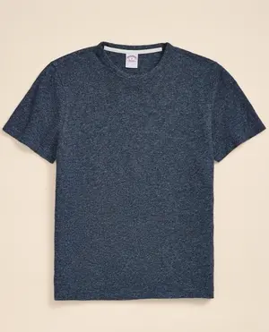 Brooks Brothers Cotton-linen Pique T-shirt - Navy
