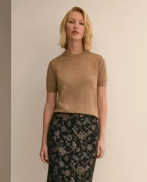 Brooks Brothers Merino Wool Sweater Shell - Camel