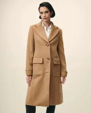 Brooks Brothers S Hair Polo Coat - Camel