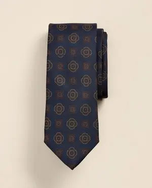 Brooks Brothers Silk Foulard Neck Tie - Blue