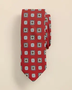 Brooks Brothers Silk Foulard Tie - Red