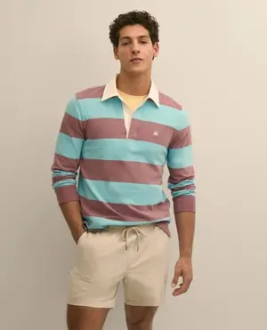 Brooks Brothers S Cotton Rugby Shirt - Blue