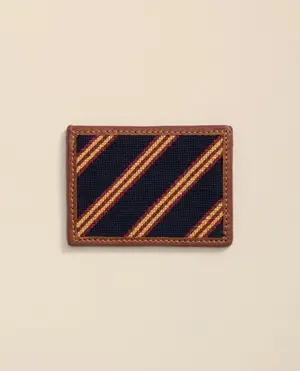 Brooks Brothers S Smathers & Branson Needlepoint Bb Uniform Card Case Shoes - Multicolor