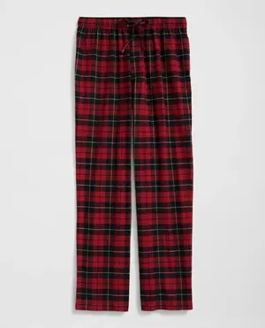 Brooks Brothers Cotton Flannel Tartan Lounge Pants - Red