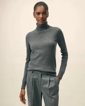 Brooks Brothers Cashmere Turtleneck Sweater - Grey
