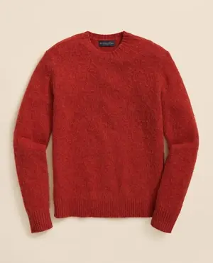 Brooks Brothers Brushed Wool Crewneck Sweater | | Medium - Red