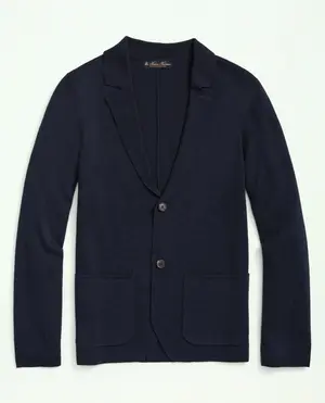 Brooks Brothers Ultimate Merino Wool Sweater Blazer - Navy