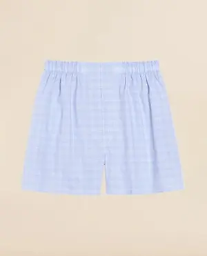 Brooks Brothers Cotton Broadcloth Glen Plaid Boxers | | Large - Blue