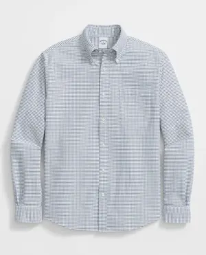 Brooks Brothers Friday Shirt, Oxford Tattersall | | 2xl Blue