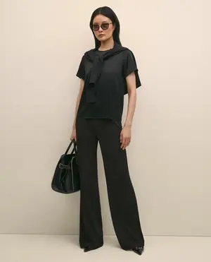 Women's High-Waisted Straight Leg Fleece Pants