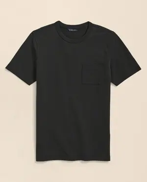 Brooks Brothers S Pique T-shirt In Gart-washed Supima Cotton | | Small - Black