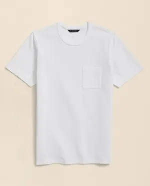 Brooks Brothers S Pique T-shirt In Gart-washed Supima Cotton | | Small - White