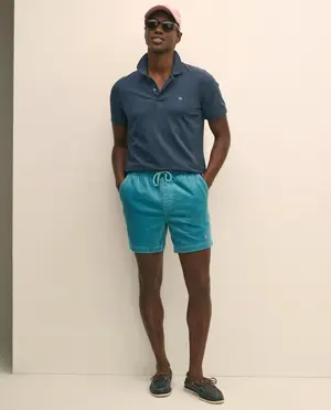Brooks Brothers 6" Friday Shorts In 8-wale Cotton Corduroy Pants - Blue