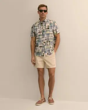 Brooks Brothers 6" Friday Shorts In 8-wale Cotton Corduroy Pants - Light Beige