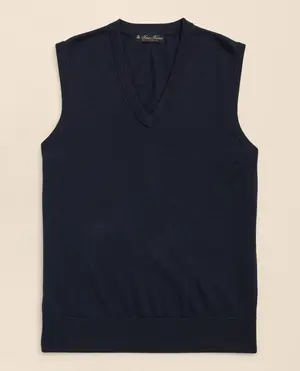 Brooks Brothers Ultimate Merino Wool Sweater Vest | | Small - Navy