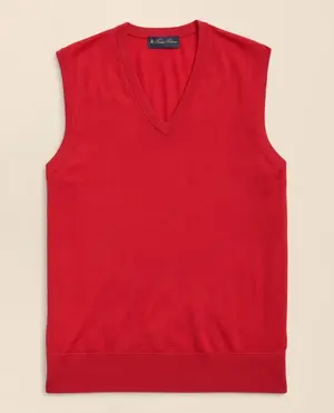 Brooks Brothers Ultimate Merino Wool Sweater Vest | | Small - Red
