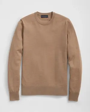 Brooks Brothers Brooks Brothers Ultimate Merino Wool Crewneck Sweater Camel
