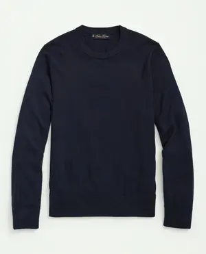 Brooks Brothers Ultimate Merino Wool Crewneck Sweater | | Large - Navy