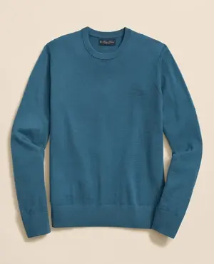 Brooks Brothers Ultimate Merino Wool Crewneck Sweater - Teal